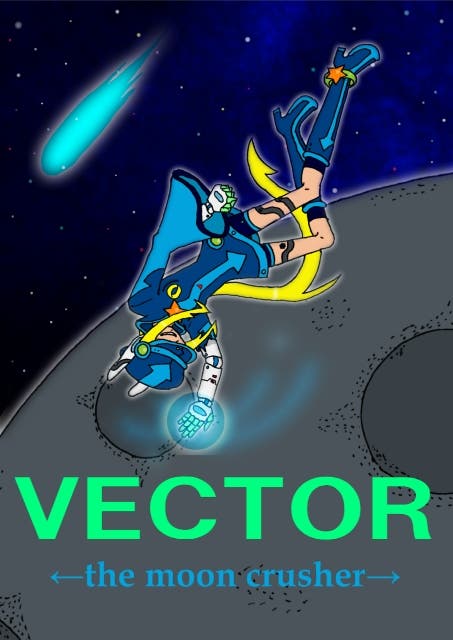 【イラスト】VECTOR the moon crusher 表紙｜V-Sky アプリ版を使用 - 小説投稿エブリスタ